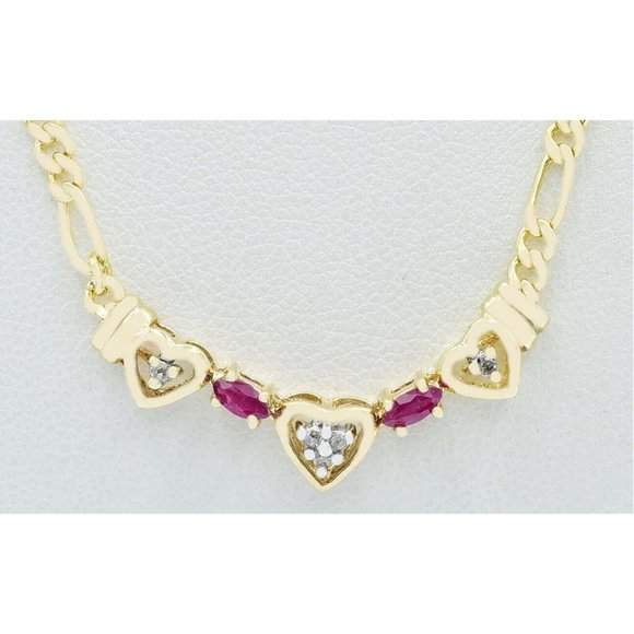Jewelry | Genuine Ruby Diamond Necklace 1k Yellow Gold | Poshmark